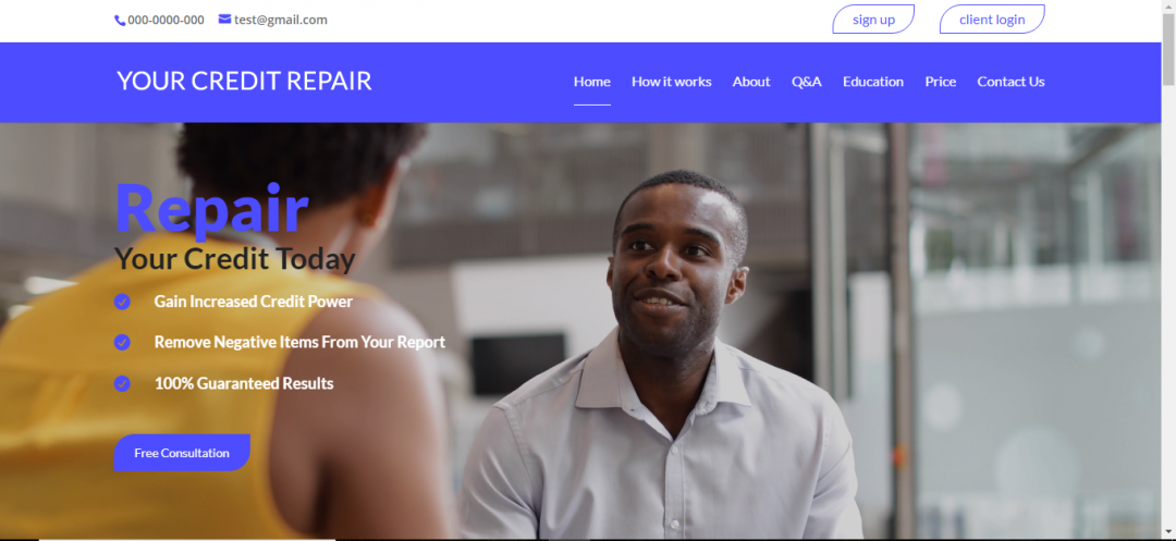 Your Credit Repair sample 20 | Credit Repair Website Templates